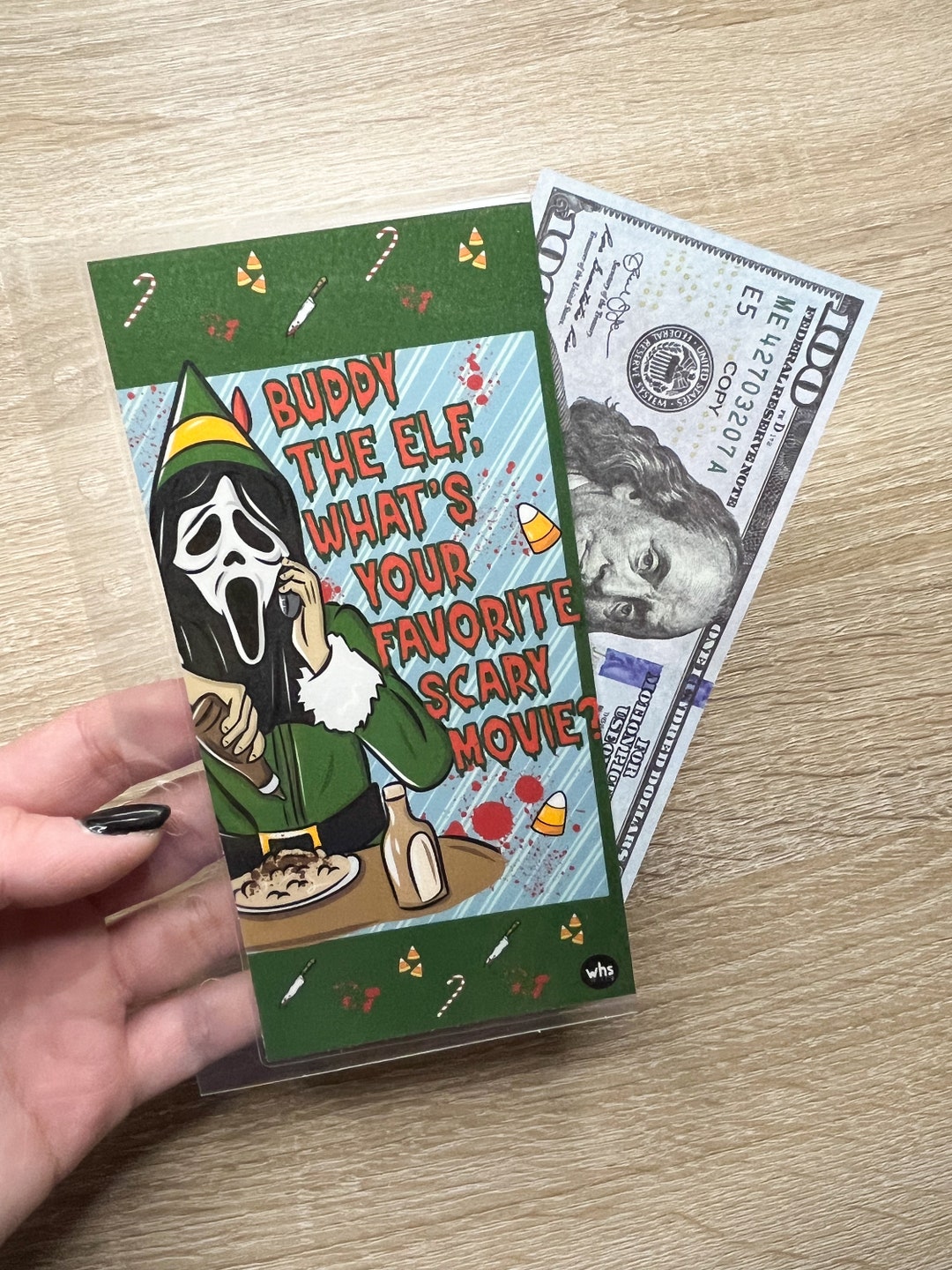 Buddy the Elf Ghost Face Cash Envelope - Etsy UK