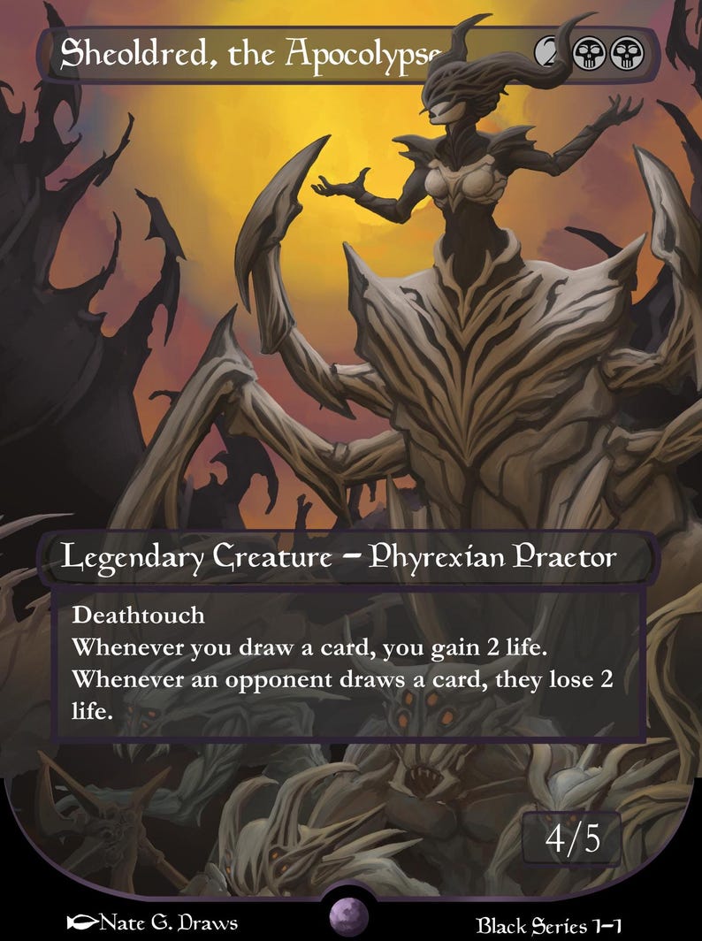 Sheoldred, the Apocalypse - Goblin Forged Artist Proxy - Etsy