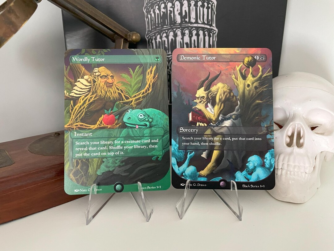 Demonic & Worldly Tutor - Goblin Forged Artist Proxy - Etsy