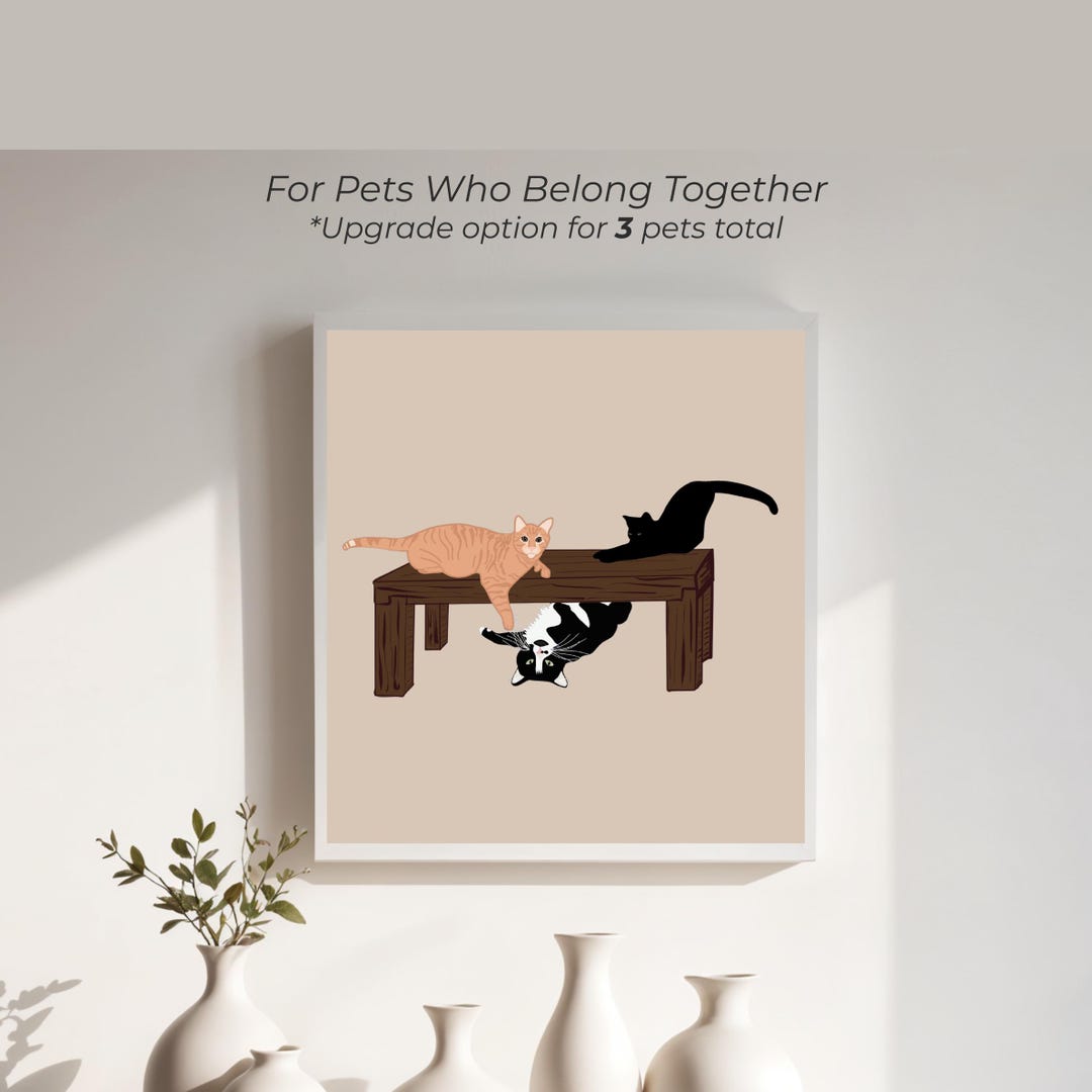 Additional Pet Add-on – Three Pets in One Custom Portrait (digital) - Etsy