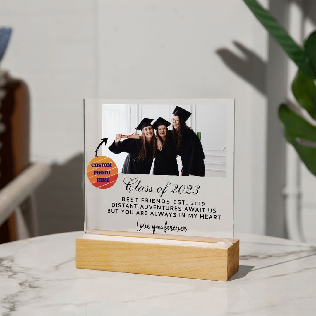 CUSTOM PHOTO Best Friends Graduation Plaque for Class of 2023 Bestie ...