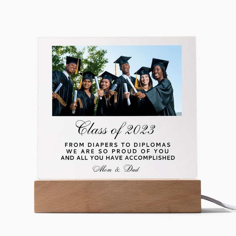 CUSTOM PHOTO From Diapers to Diplomas Graduation Plaque - Etsy