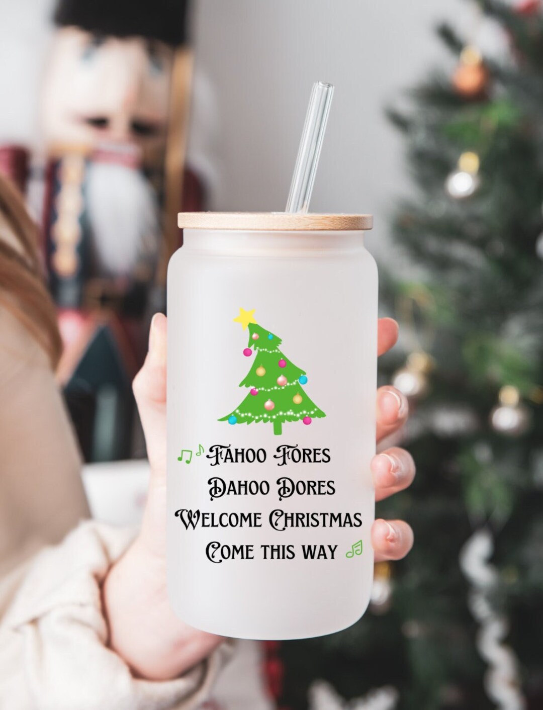 Fahoo Fores Dahoo Dores Glass Mug Inspired by the Christmas - Etsy