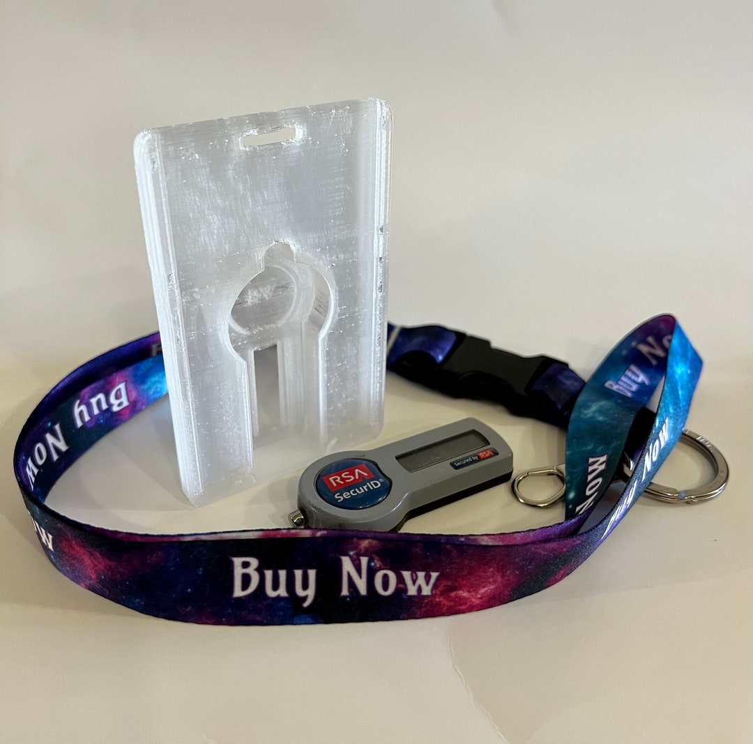 Transparent Premium 3D Printed Badge Holder With RSA Token Slot ...