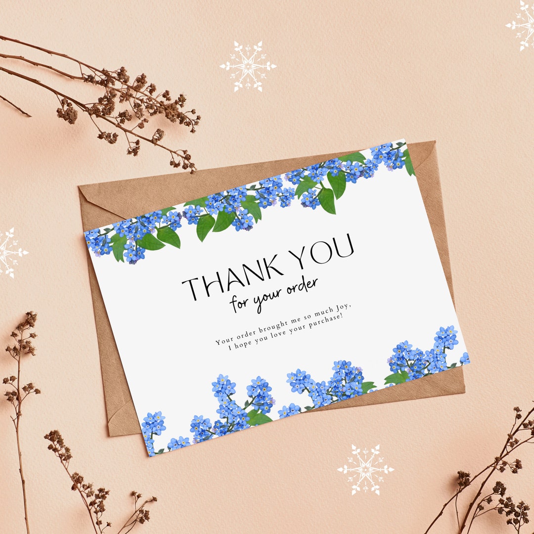 Thank You Card, Printable Thank You Card, Editable Thank You Card ...