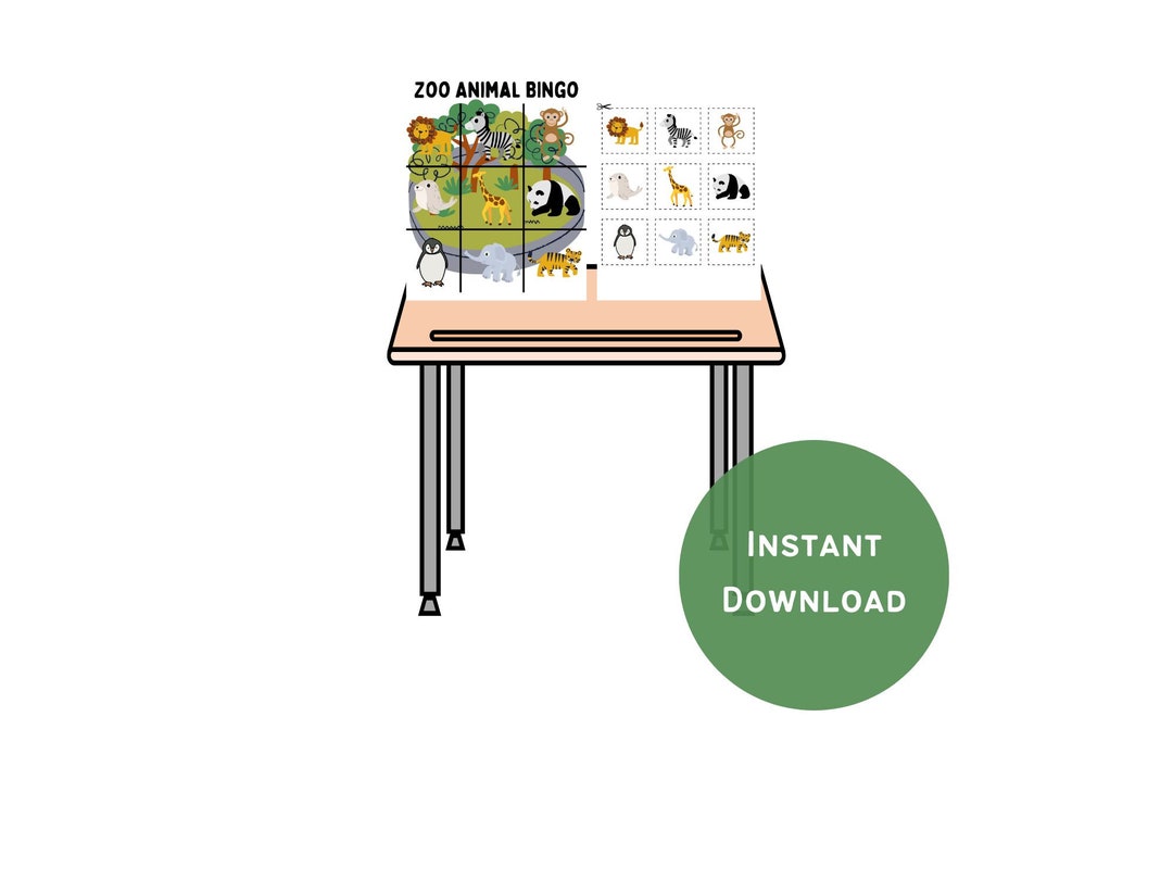 Kids Educational Zoo Animal Bingo Speech Language Therapy Printable - Etsy