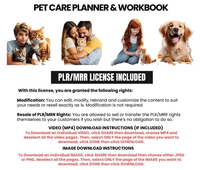 Editable Pet Care Planner Canva Template | Pet Checklists and ...