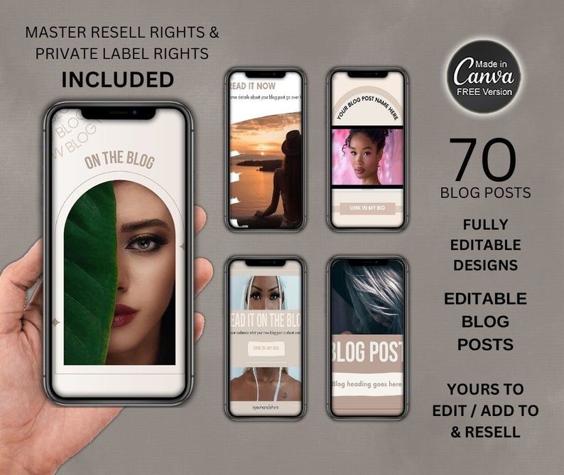 70 Blog Posts Templates With Master Resell Rights | Done-for-you Social ...