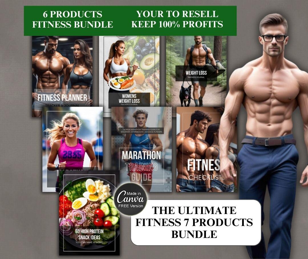 Ultimate Fitness Products Bundle MRR PLR | Canva Template | Checklists ...