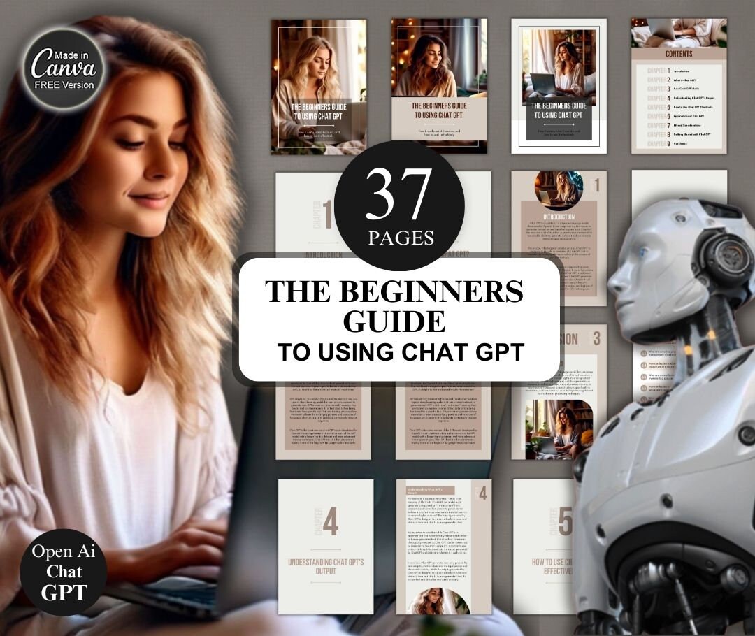 Chat GPT Beginners Guide Canva Template MRR - Etsy