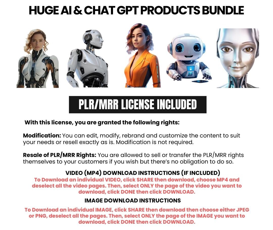 HUGE Ai & Chat GPT Products Bundle Canva Templates MRR - Etsy