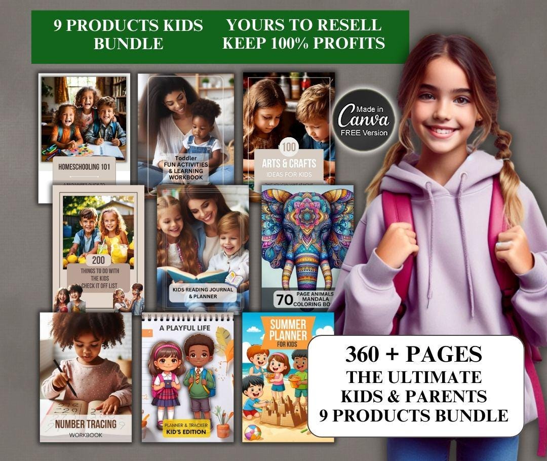 Ultimate Kids Products Bundle MRR Plr | Canva Template | Kids & Parents ...