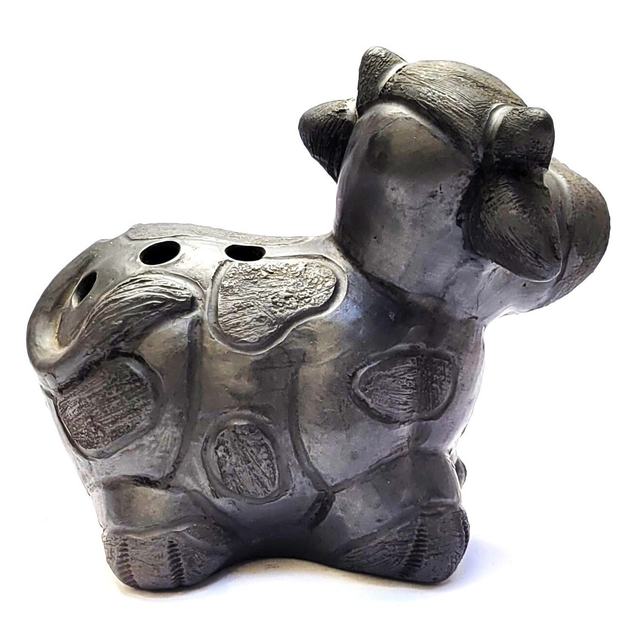 Unique Handcrafted Black Clay Cow Pencil Holder: A Novelty From Oaxaca ...
