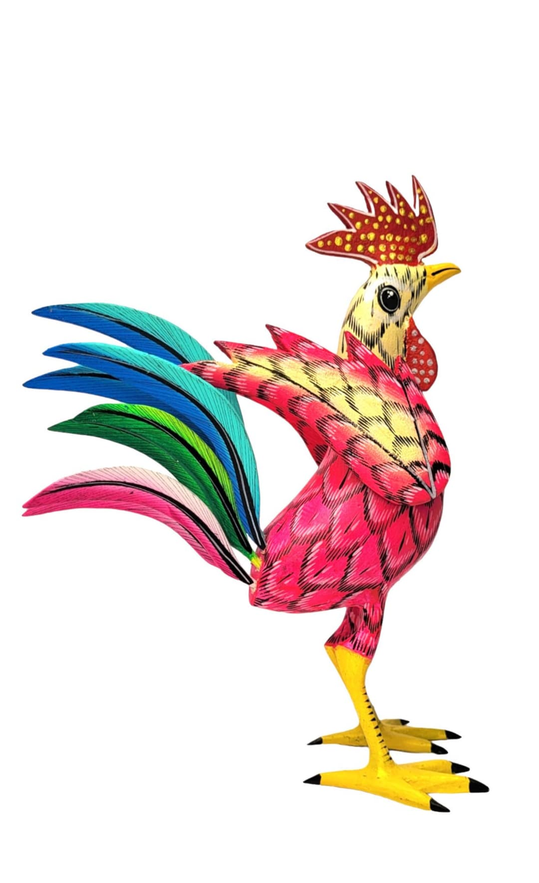 Mexican Folk Art: Hand-carved and Painted Alebrije Rooster From Oaxaca ...
