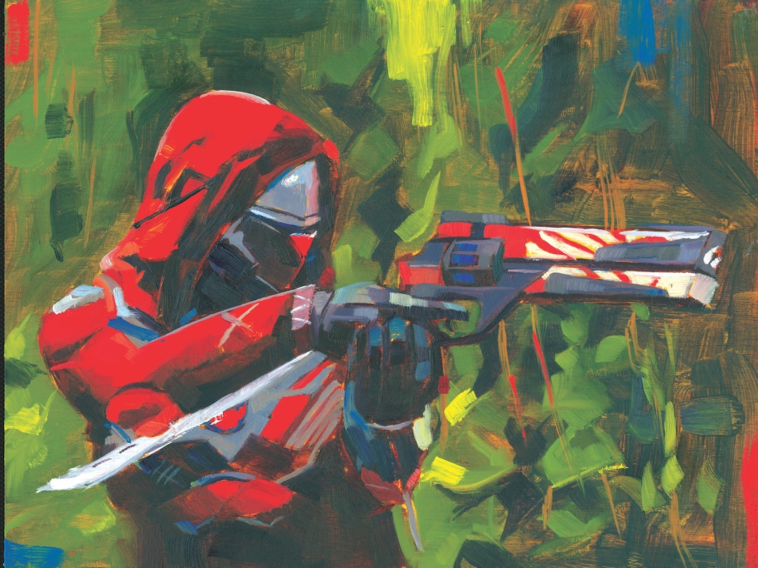 Destiny 2 Hunter Oil Painting: Handmade Gamer Art on Birch - Etsy