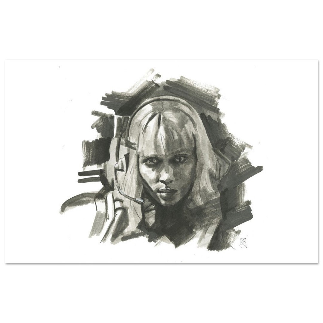 Star Wars Shin Hati Ink Drawing | Premium Semi-gloss Art Print | Ahsoka ...