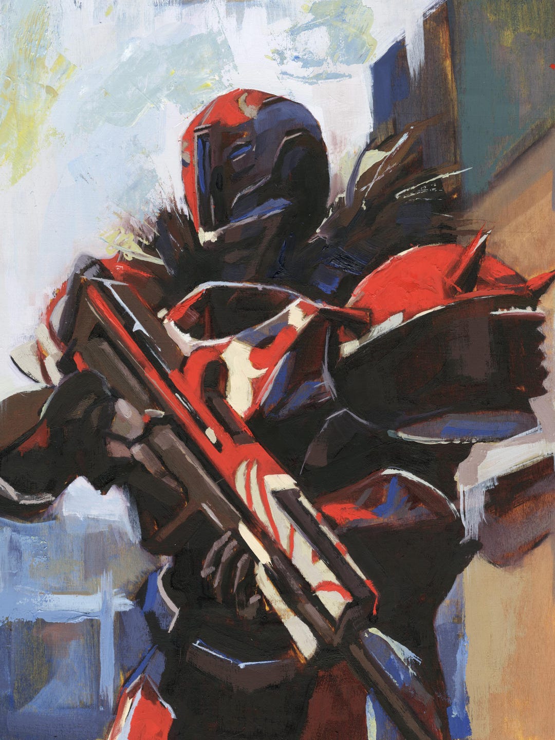 Destiny 2 Crucible Titan Oil Painting on Birch: Handcrafted Gamer Art ...
