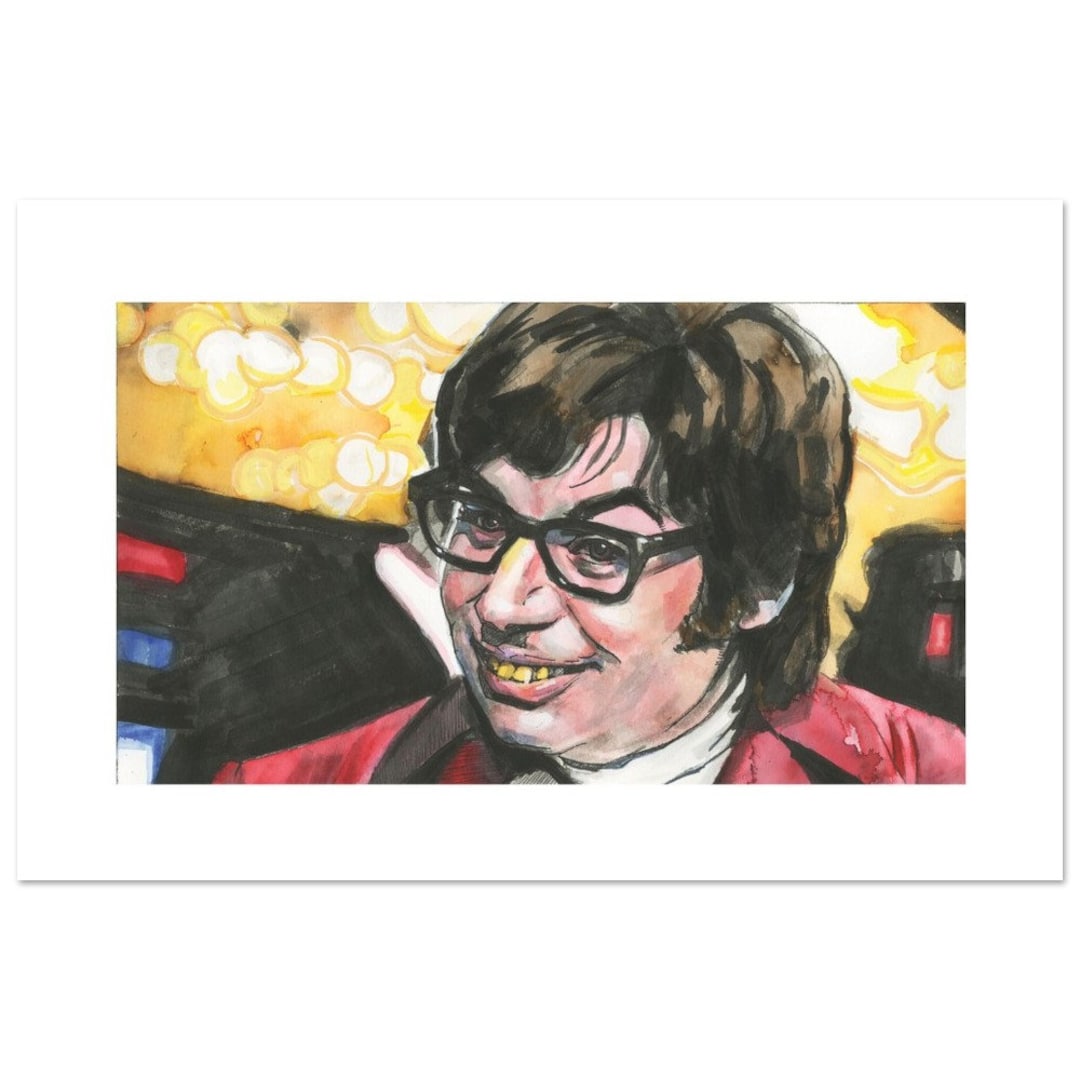 Austin Powers Watercolor Premium Semi-glossy Print - Etsy