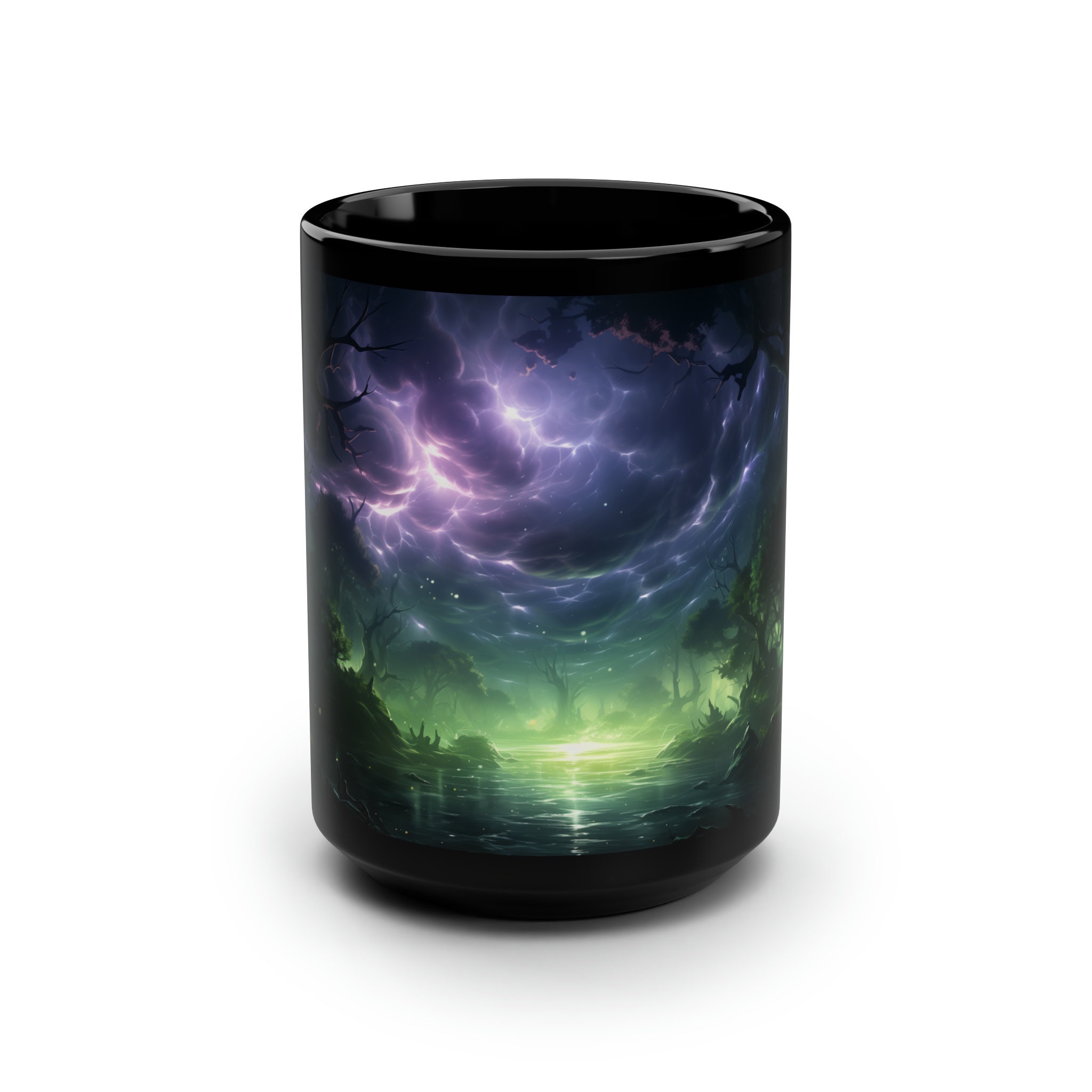 Magic Mystical Swamp Black Mug, 15oz - Etsy