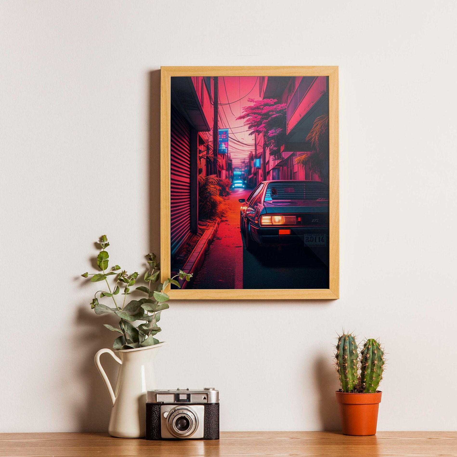 Tokyo City Wall Art, Retro 80s Synthwave Printable, Downloadable ...