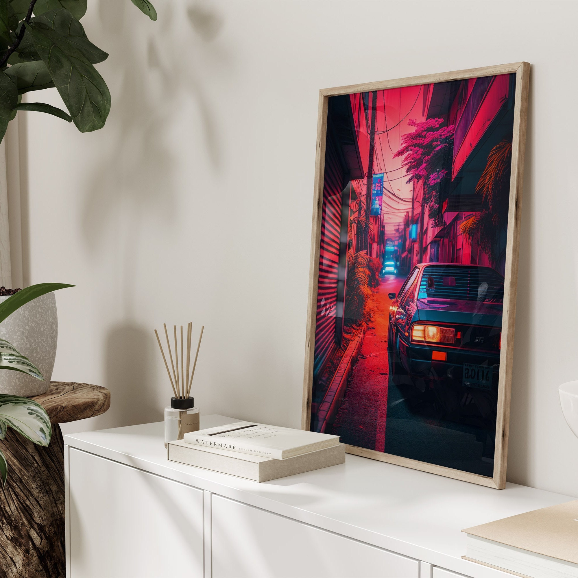 Tokyo City Wall Art, Retro 80s Synthwave Printable, Downloadable ...