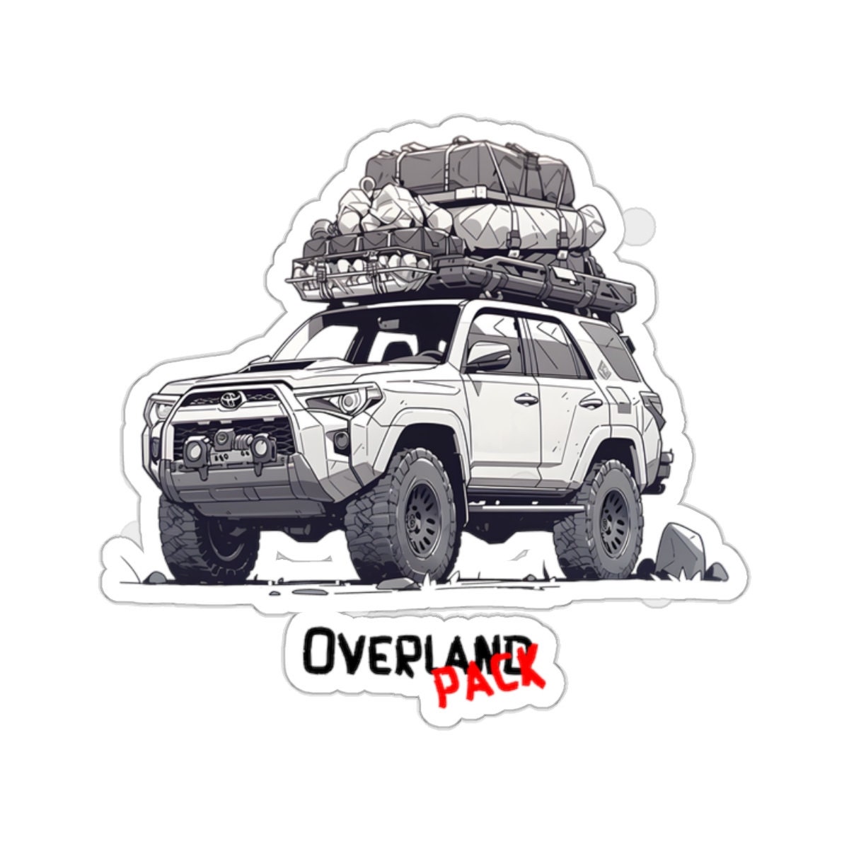4runner Overland Overpack, Kiss-cut Stickers, Various Sizes - Etsy