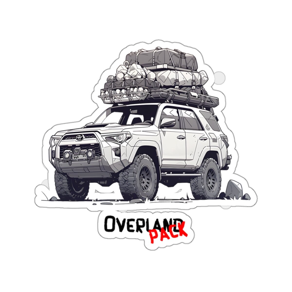 4runner Overland Overpack, Kiss-cut Stickers, Various Sizes - Etsy