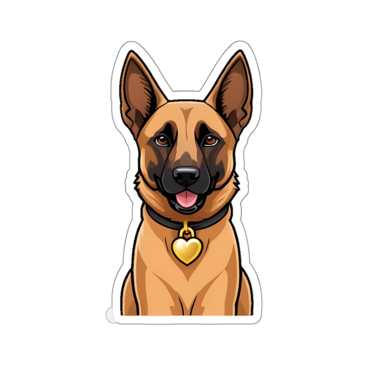 Belgian Malinois Heart Tag, Kiss-cut Stickers, Various Sizes - Etsy