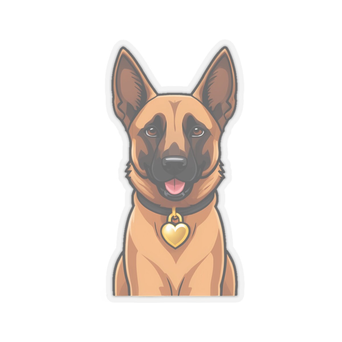 Belgian Malinois Heart Tag, Kiss-cut Stickers, Various Sizes - Etsy