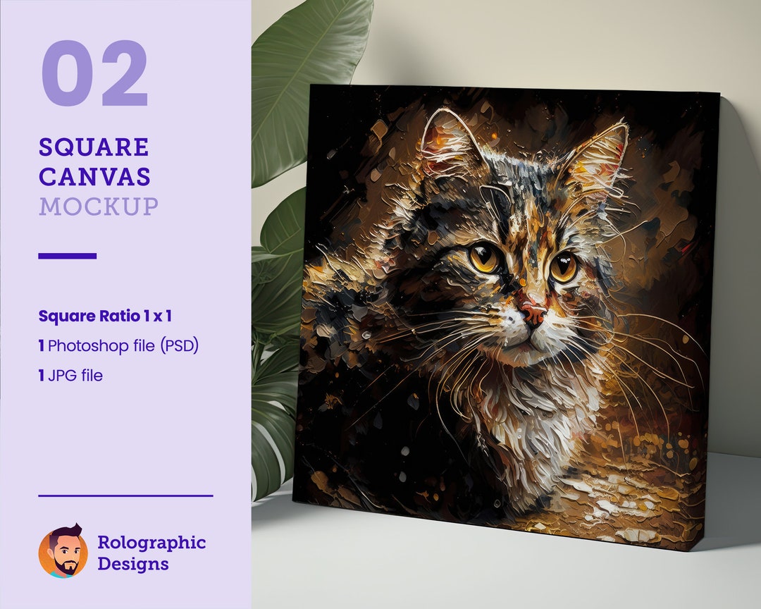 Professional Square Canvas 1x1 Mockup 02 - Realistic Templates for ...