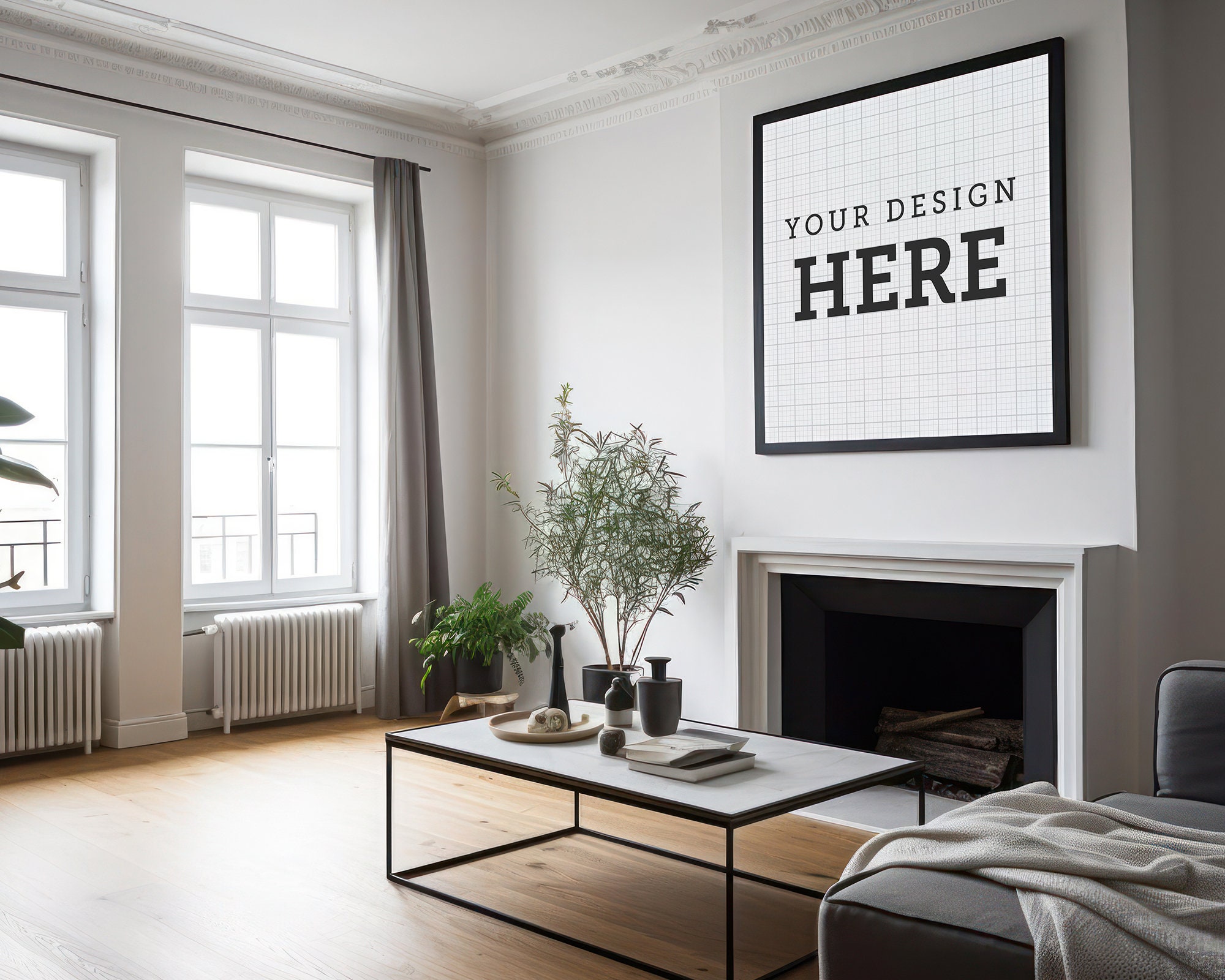 4 Professional Square Canvas 1x1 Mockups #18 - Realistic Templates for ...