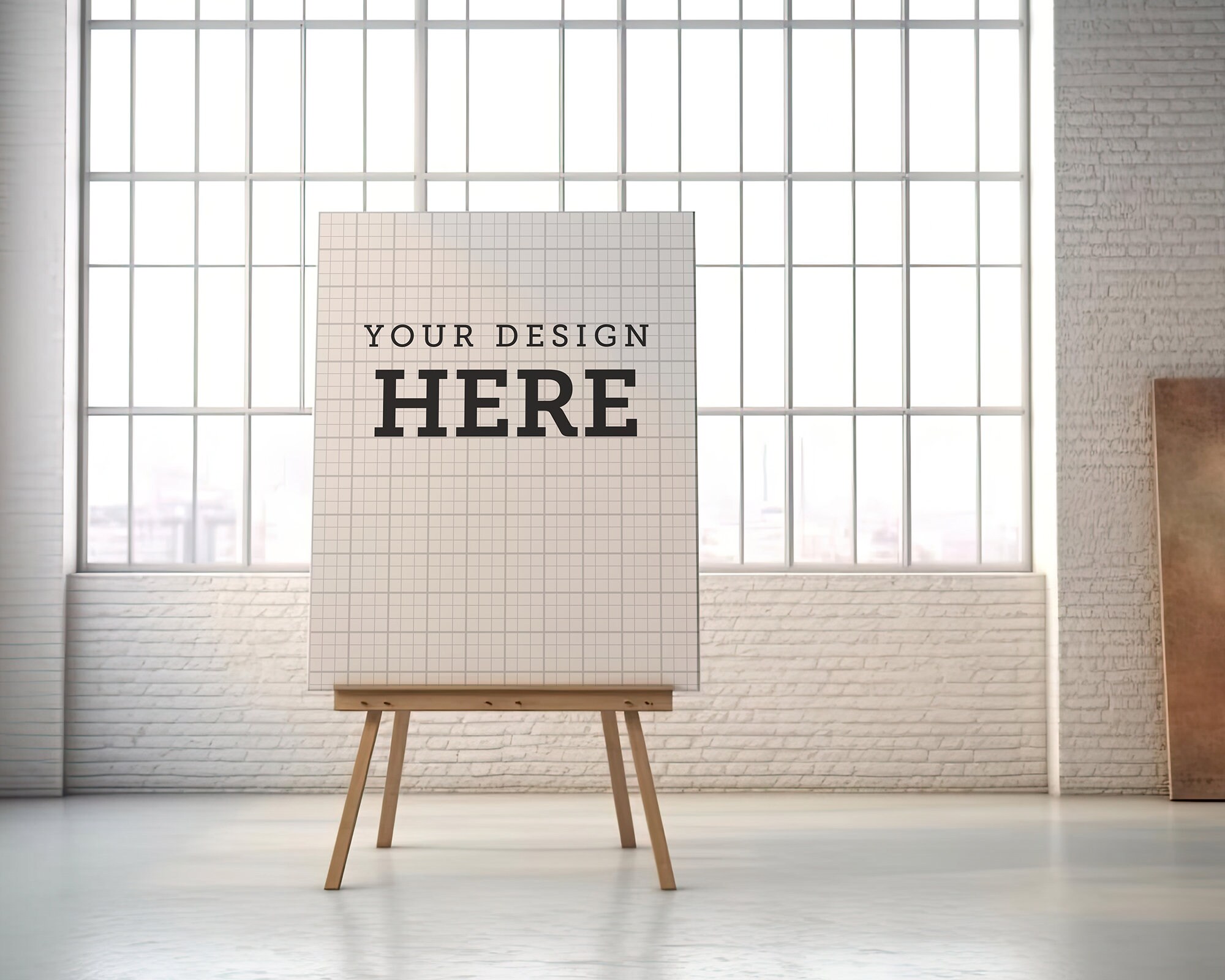 4 Professional Portrait Easel Canvas 4x5 Mockups #16 - Templates for ...