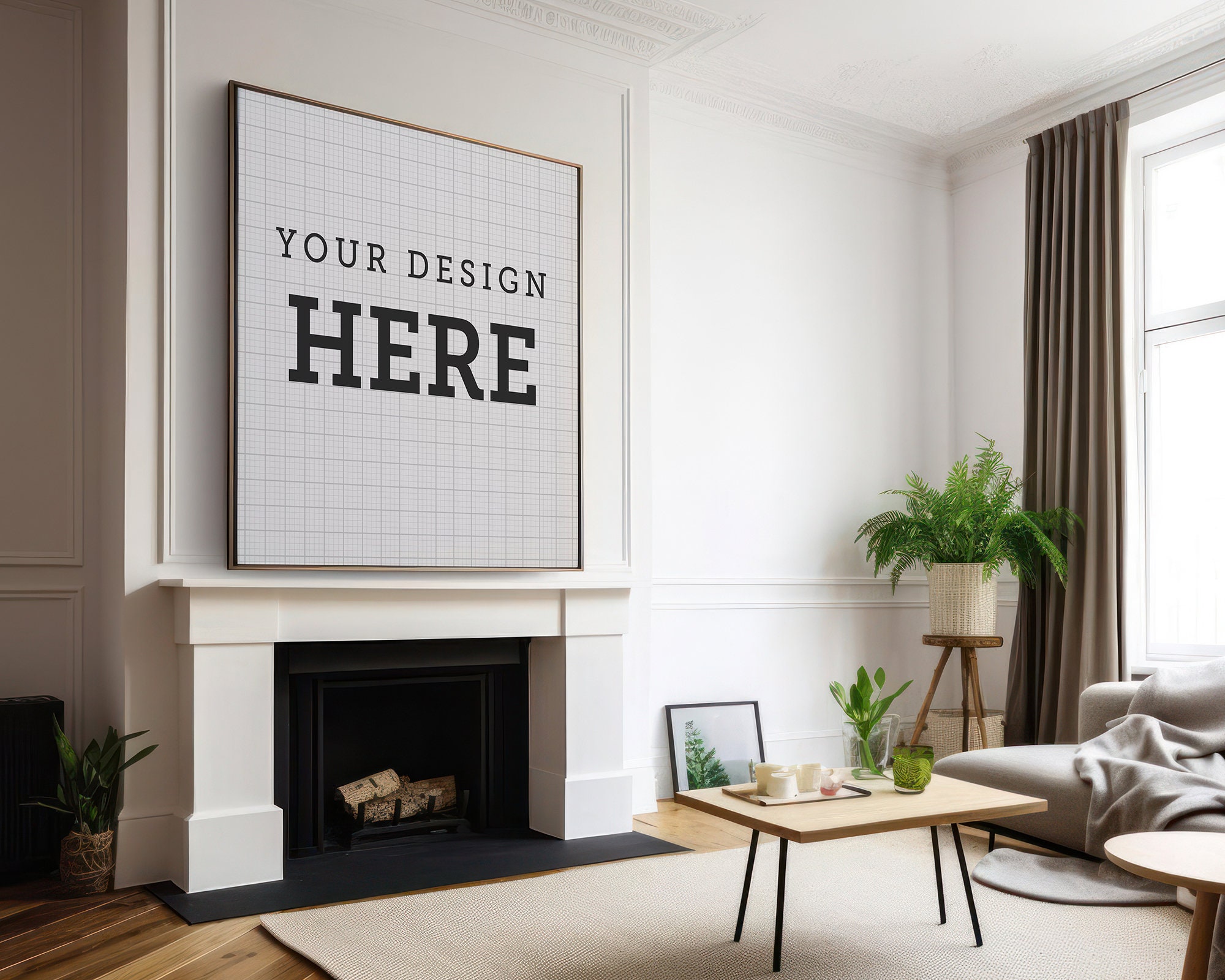 4 Professional Square Canvas 1x1 Mockups #18 - Realistic Templates for ...