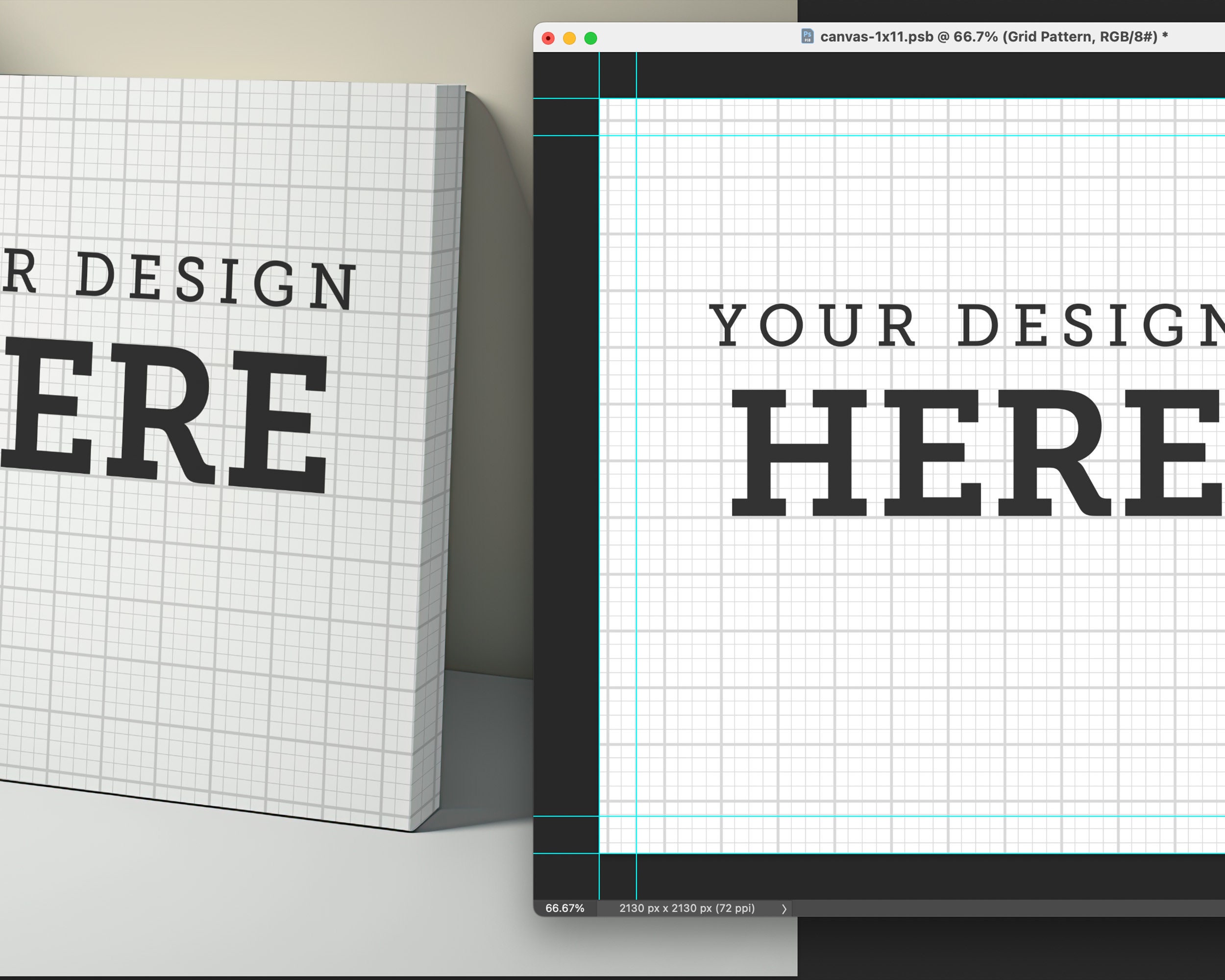 Professional Square Canvas 1x1 Mockup 02 - Realistic Templates for ...