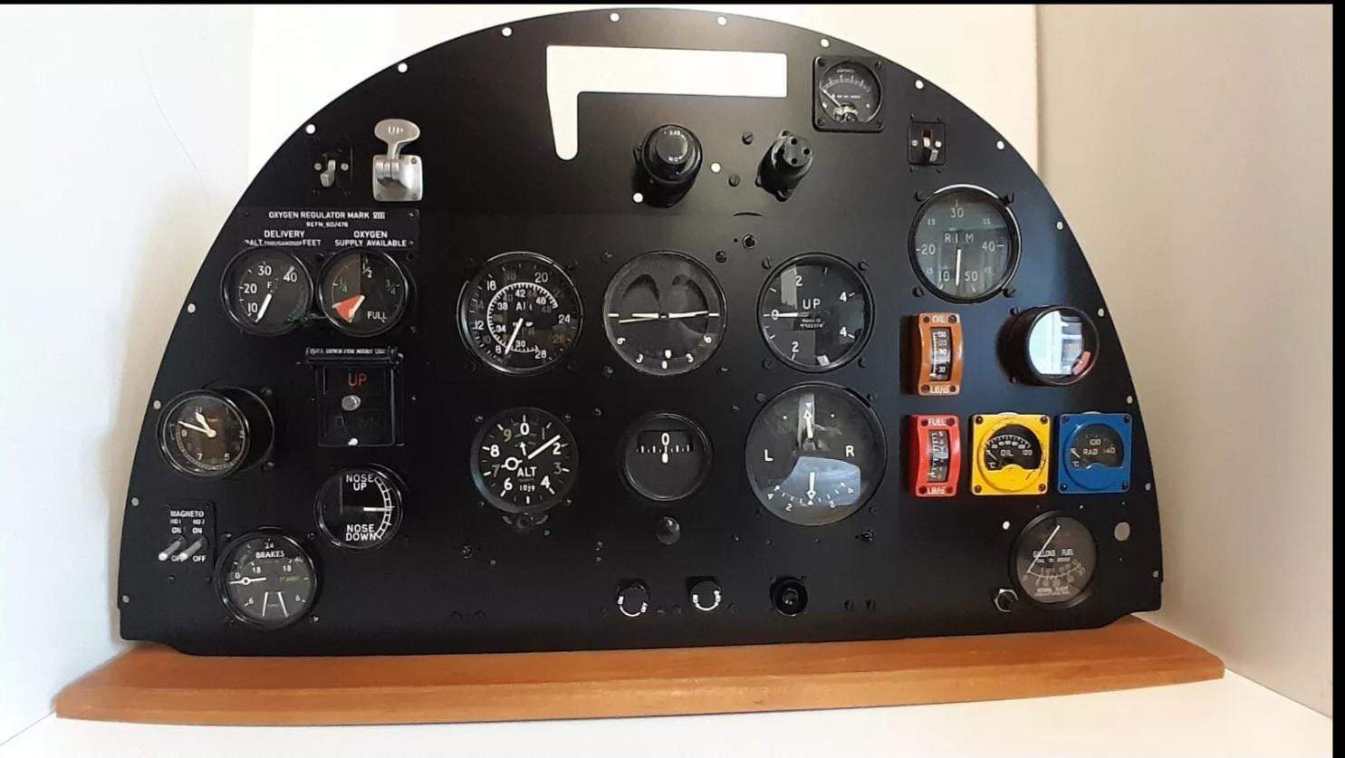 RAF WW2 Mk 2 Spitfire Cockpit Instrument Panel . (reproduction With ...