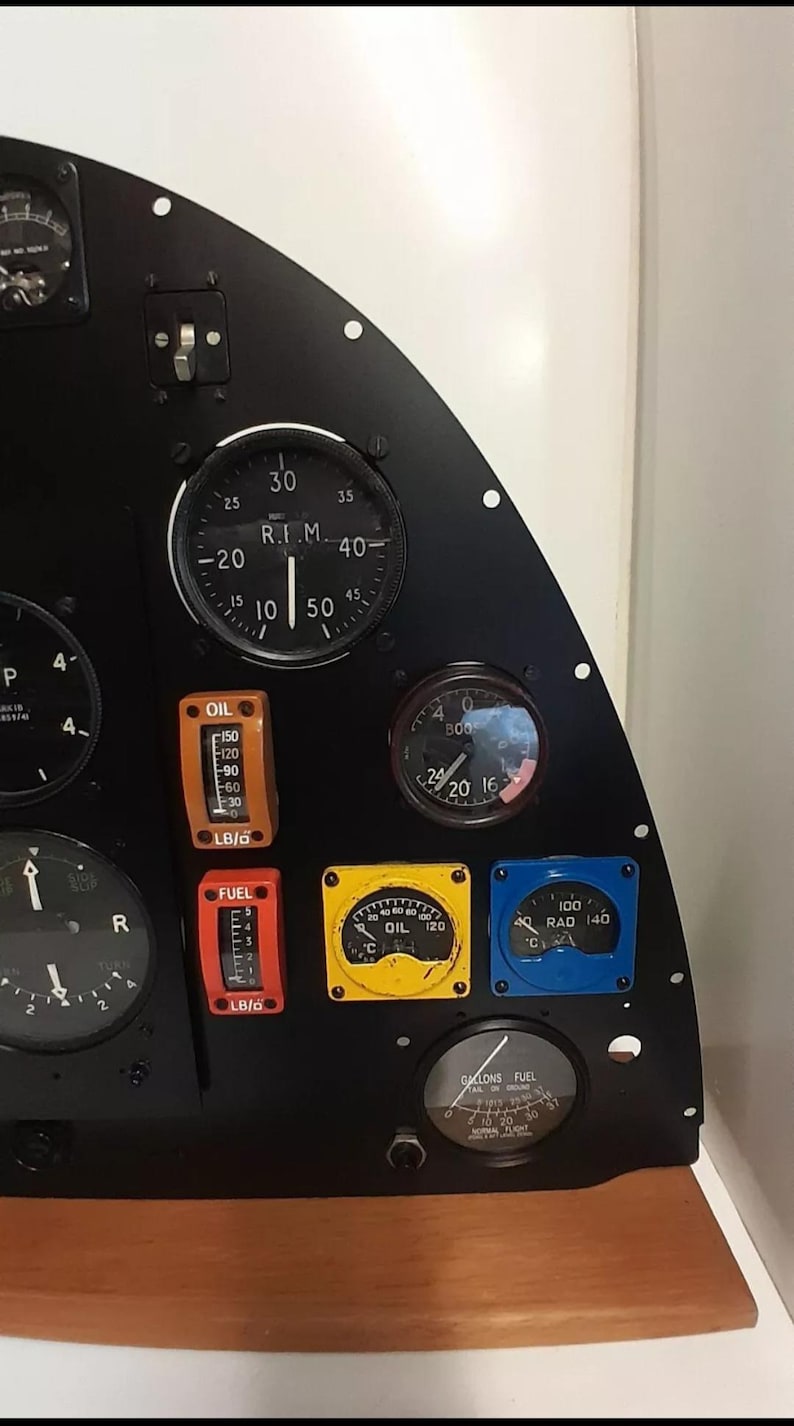 RAF WW2 Mk 2 Spitfire Cockpit Instrument Panel . (reproduction With ...