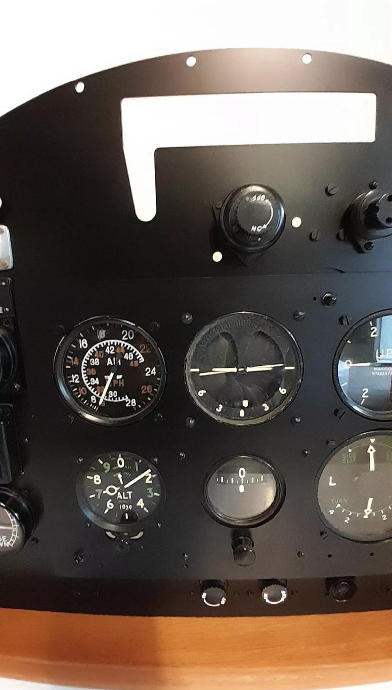 RAF WW2 Mk 2 Spitfire Cockpit Instrument Panel . (reproduction With ...
