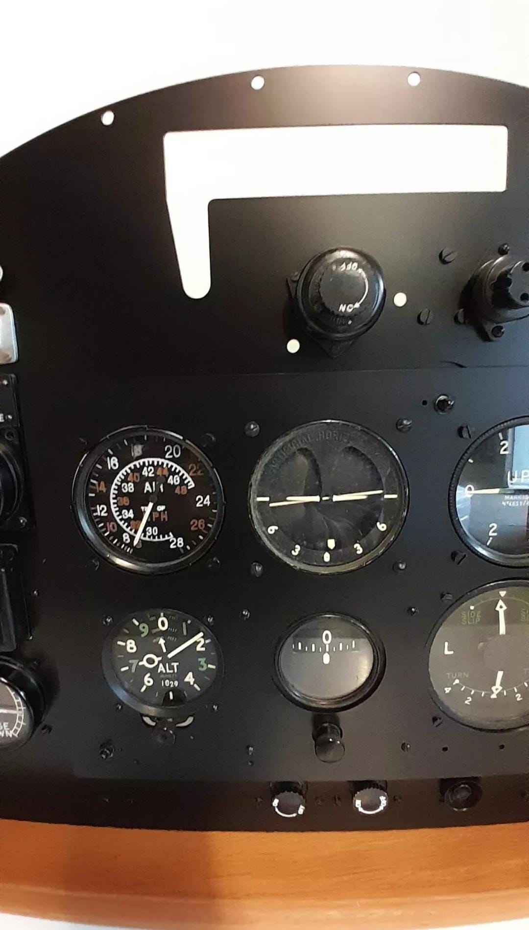 RAF WW2 Mk 2 Spitfire Cockpit Instrument Panel . (reproduction With ...