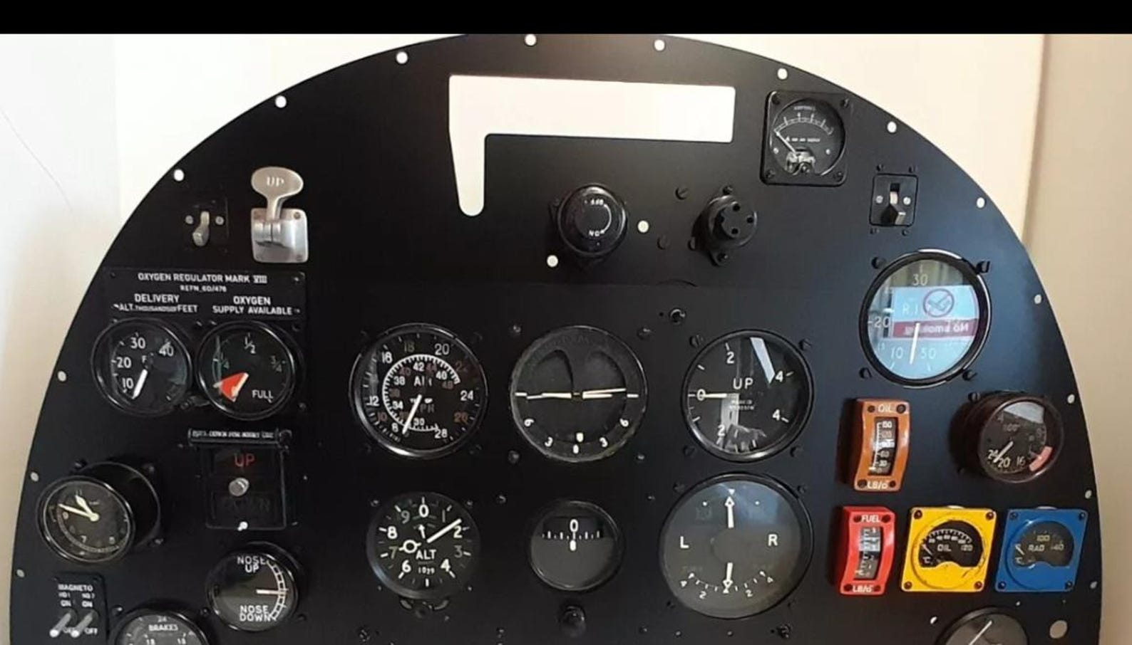RAF WW2 Mk 2 Spitfire Cockpit Instrument Panel . (reproduction With ...