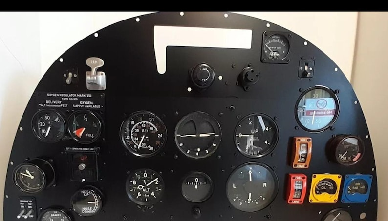 RAF WW2 Mk 2 Spitfire Cockpit Instrument Panel . (reproduction With ...
