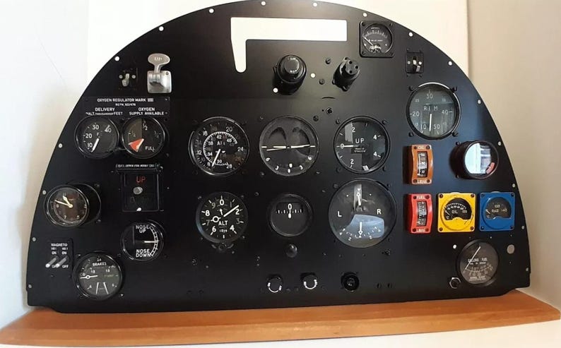 RAF WW2 Mk 2 Spitfire Cockpit Instrument Panel . reproduction With Some ...
