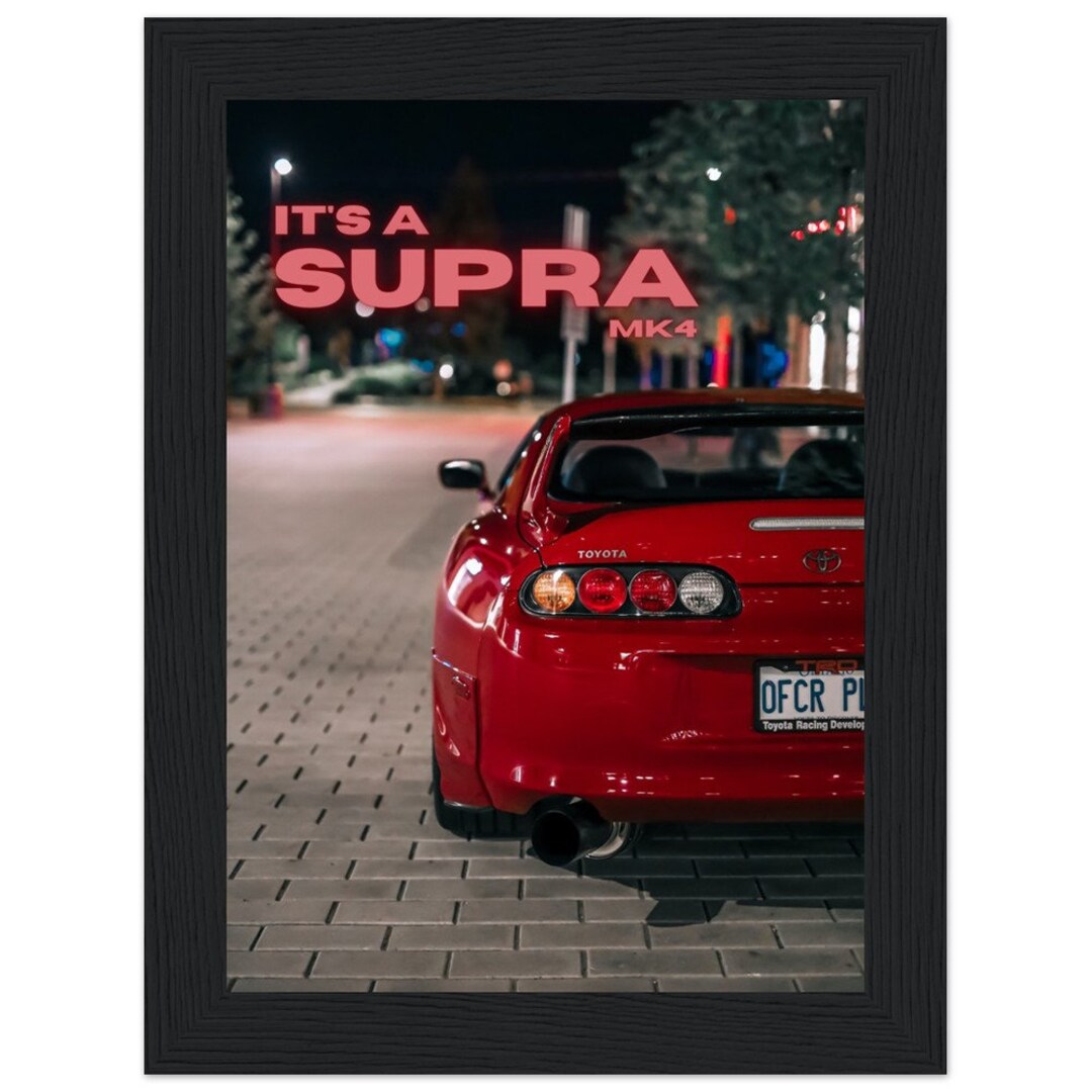 Supra MK4 Poster Made of Matte Paper With Wooden Frame - Etsy