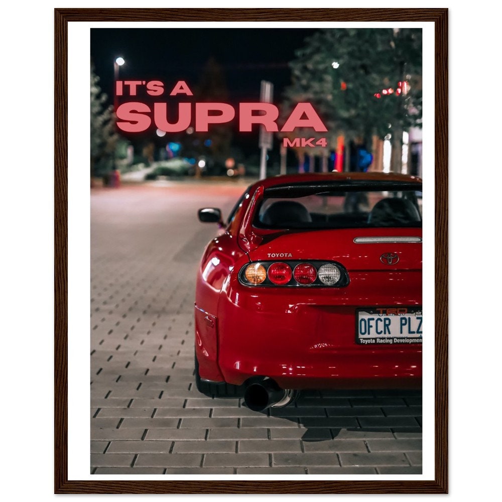 Supra MK4 Poster Made of Matte Paper With Wooden Frame - Etsy