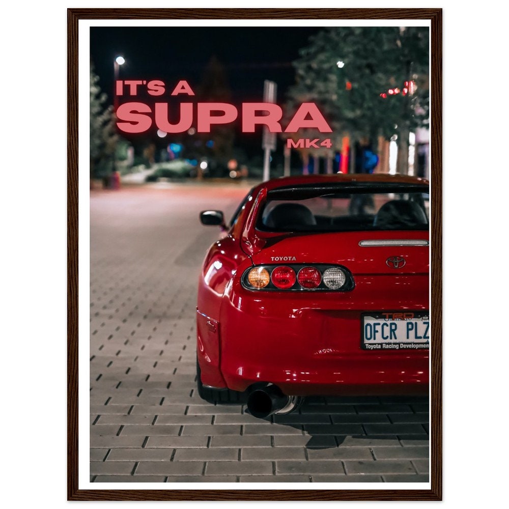 Supra MK4 Poster Made of Matte Paper With Wooden Frame - Etsy