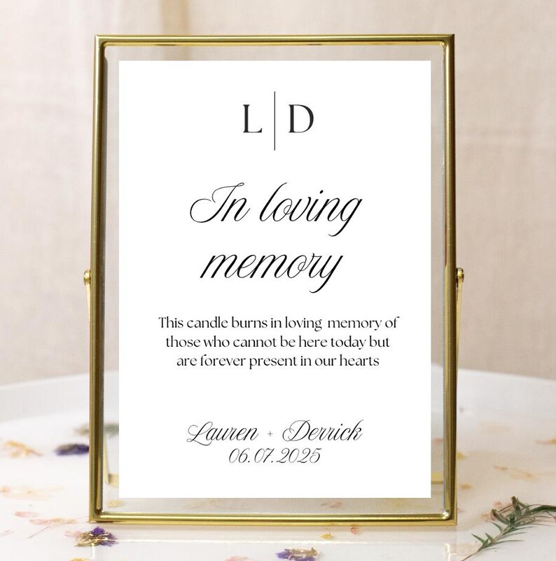 Custom Memorial Table Signs - Etsy