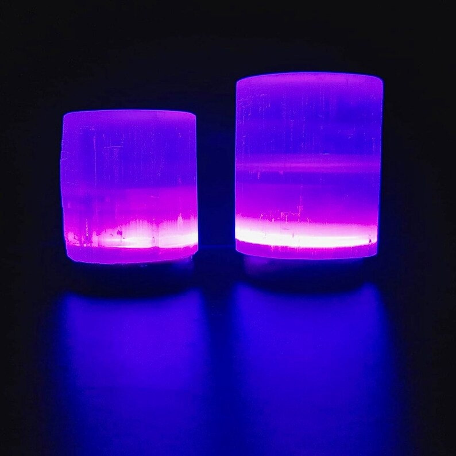 Selenite Cylinder Lamp USB LED Colour Changing Table Lamp 8cm, 10cm ...