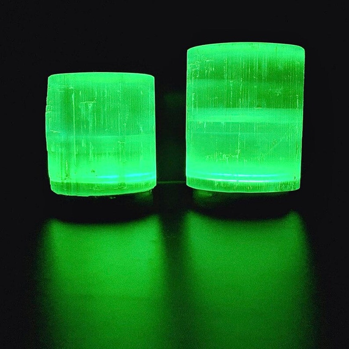 Selenite Cylinder Lamp USB LED Colour Changing Table Lamp 8cm, 10cm ...