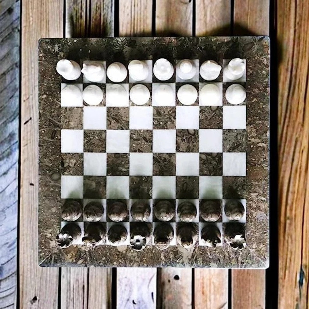 15 Marble Chess Board With Hand Carved Marble Rooks,ornamental Chess ...