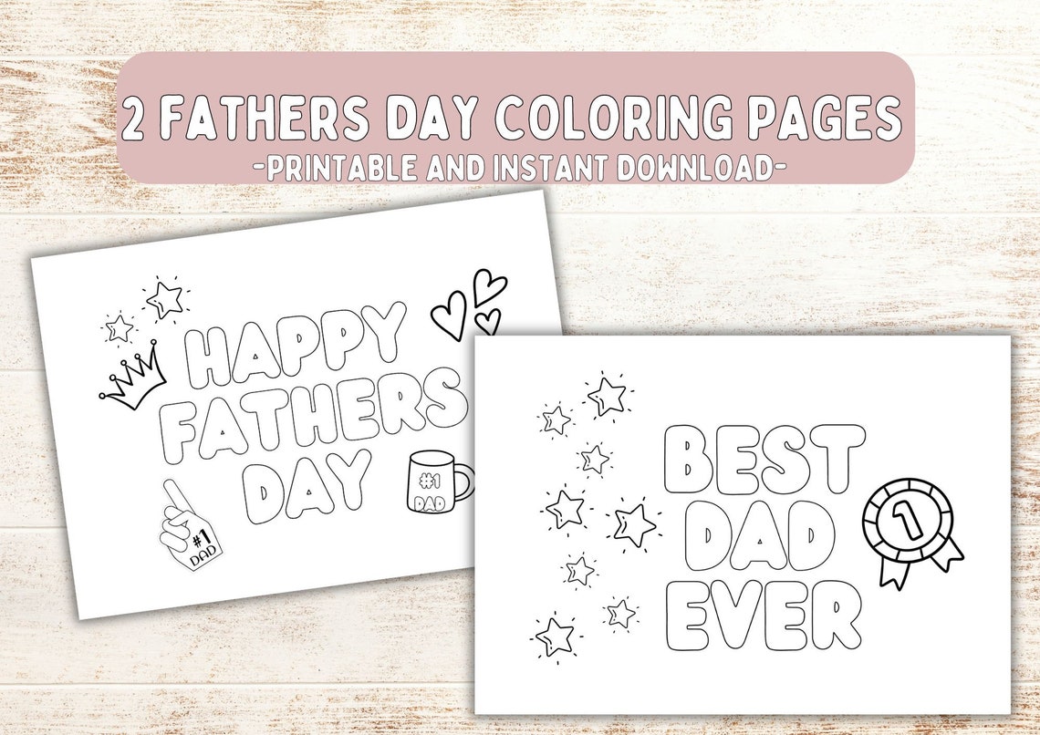 2 Fathers Day Coloring Pages, Dads Coloring Pages, Best Dad, Fathers ...