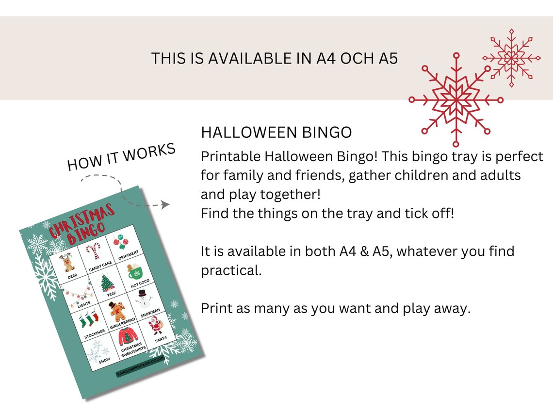 Printable Christmas Bingo, Bingo Game, Christmas Bingo, Printable Game ...